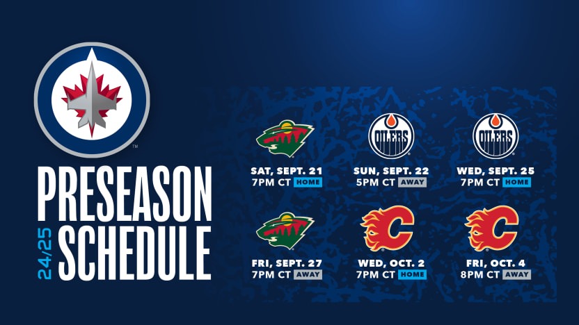 Winnipeg Jets Release 2024 Pre-Season Schedule